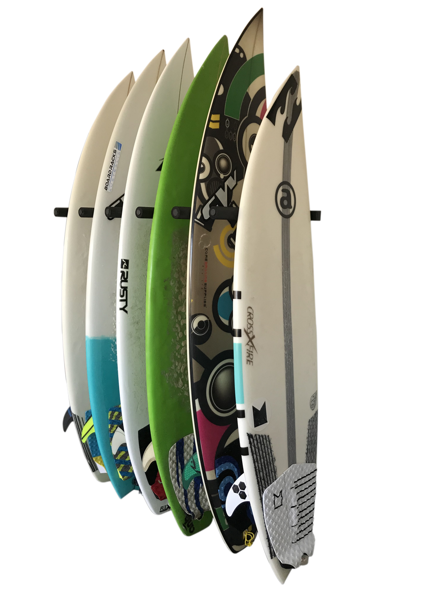 Wall Mounted Vertical Surfboard Rack 6 Board | Board Racks Australia