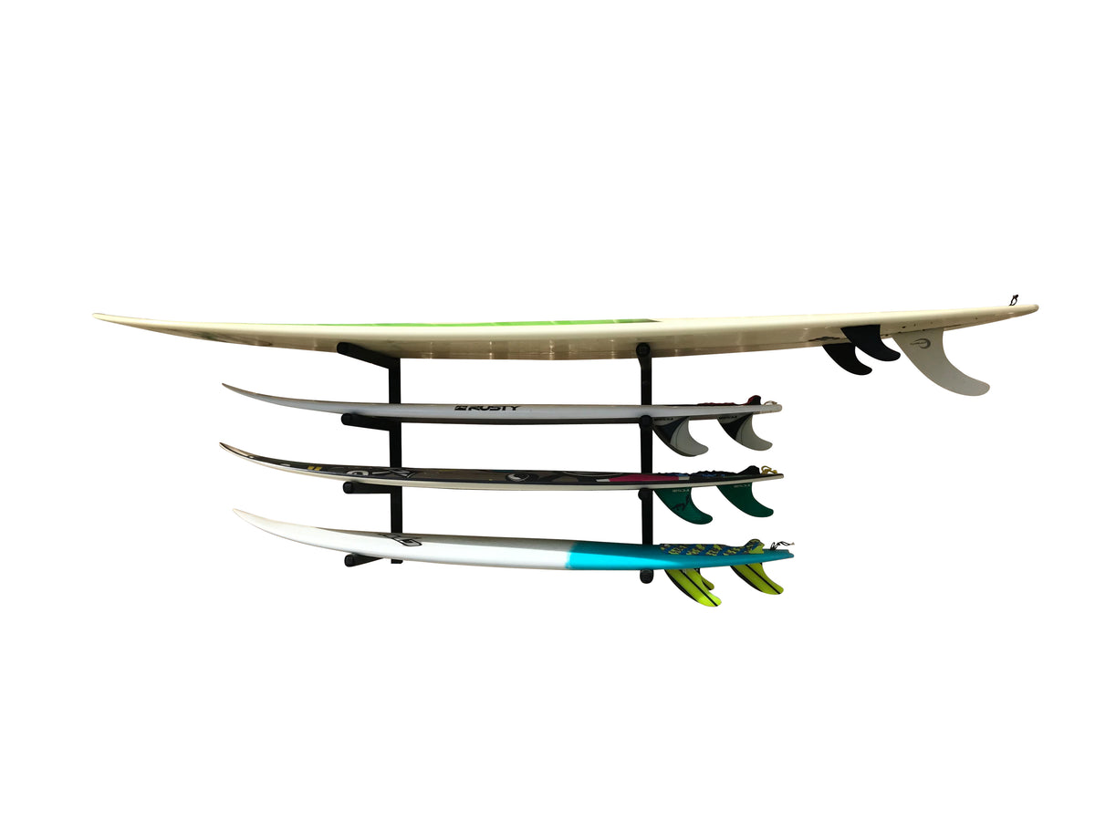 Wall Mounted 4 Horizontal Surfboard Rack | Board Racks Australia